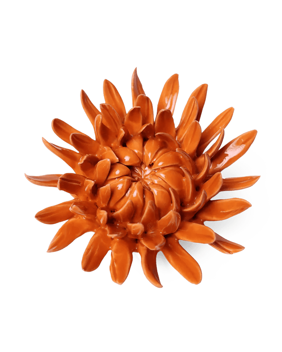 Orange Sarah Mum Ceramic Flower | English Garden Collection by Chive