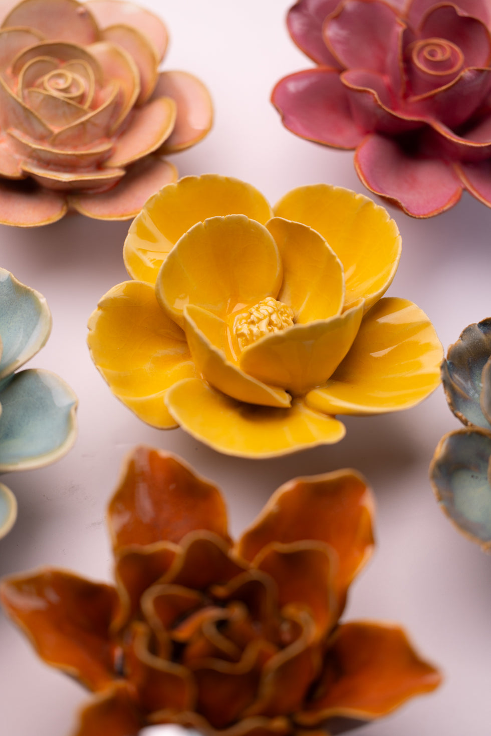 Wall Decor Ceramic Flowers for Hanging - San Diego Revival – Chive ...