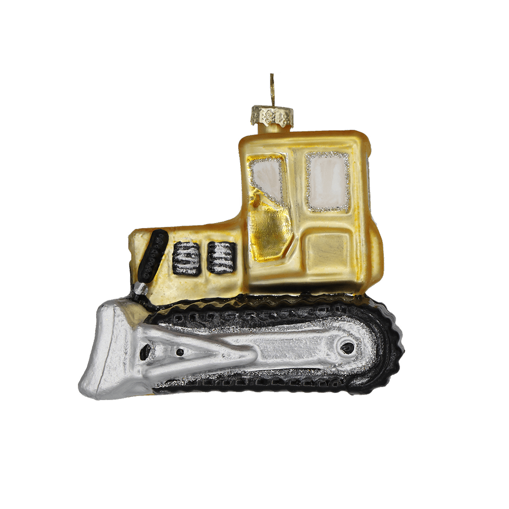 First Bulldozer Ornament: Construction Site Xmas Decor