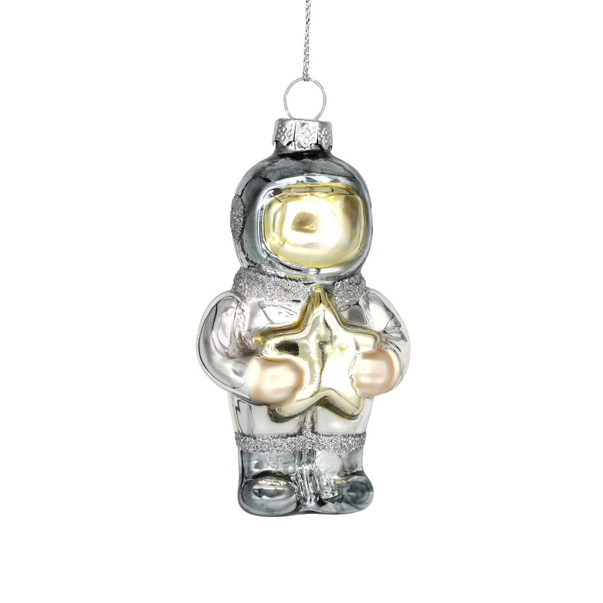 Personalized Christmas Astronaut Ornament with Star – Chive Ceramics Studio