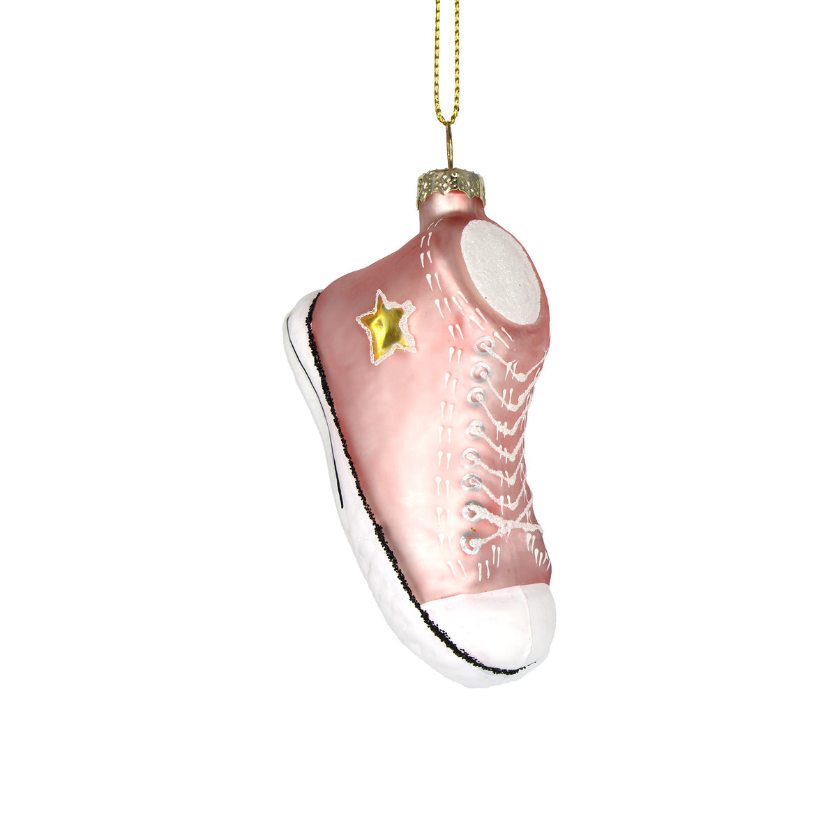 Pink Glass Ornament Set with Sneaker Design – Chive Ceramics Studio