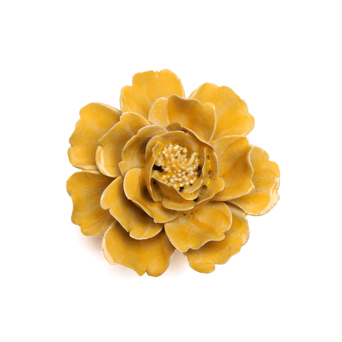 Ceramic Flower Wall Art Yellow Rose – Chive US