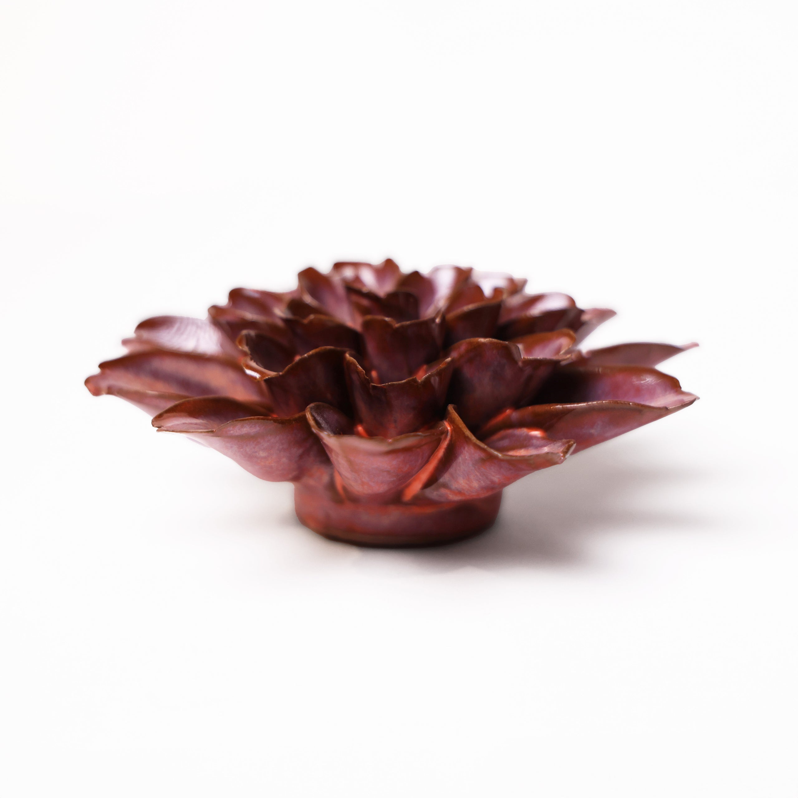 Ceramic Flower Wall Art Small Flower Rust – Chive Ceramics Studio
