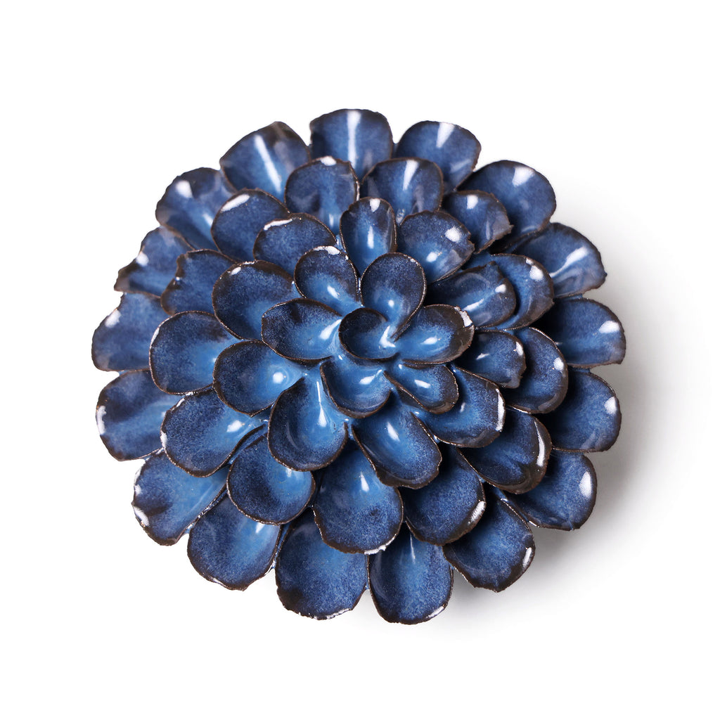 Ceramic Flower Wall Art Flower Blue Grey 8 – Chive US