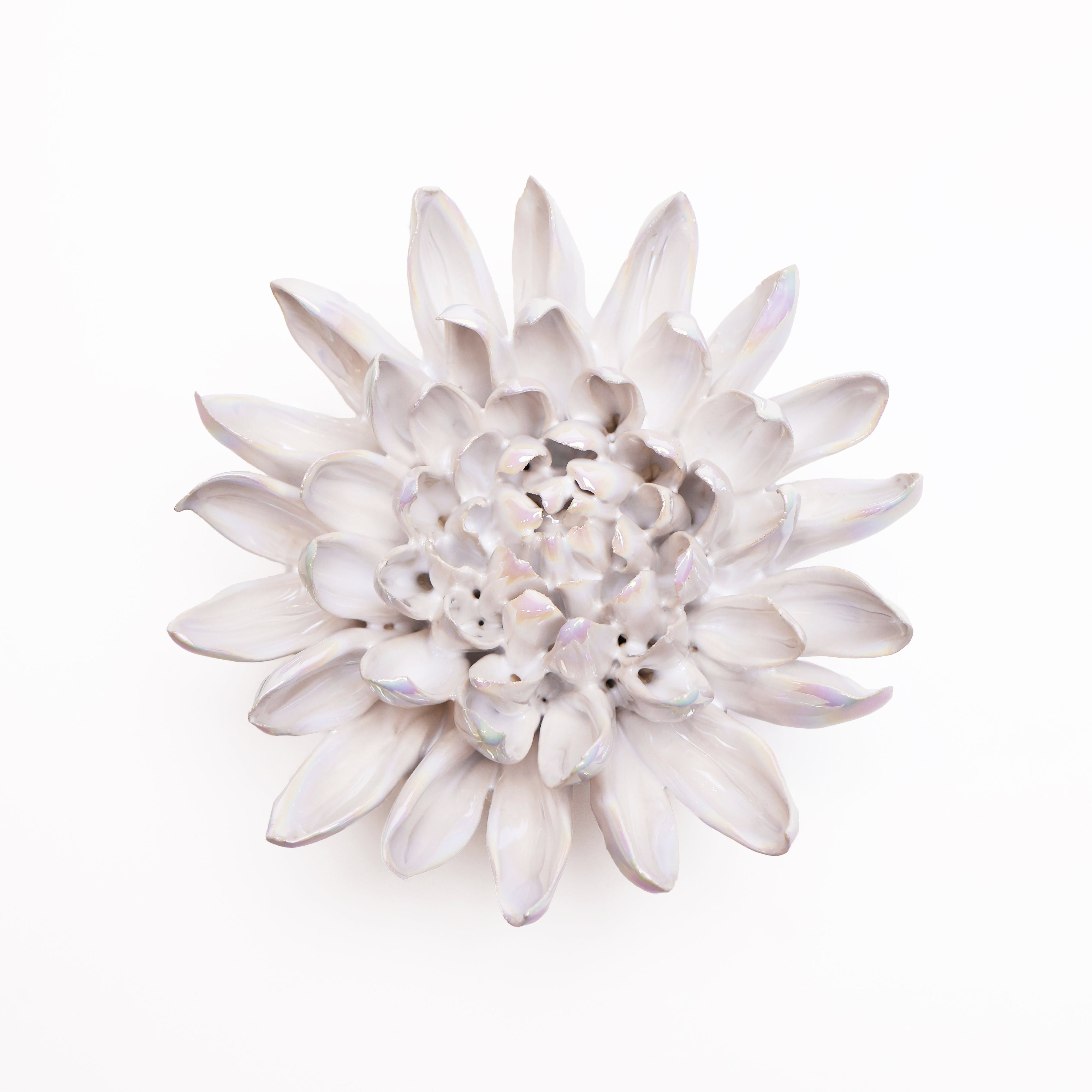 Ceramic Flower Wall Art Pearl Chrysanthemum – Chive US