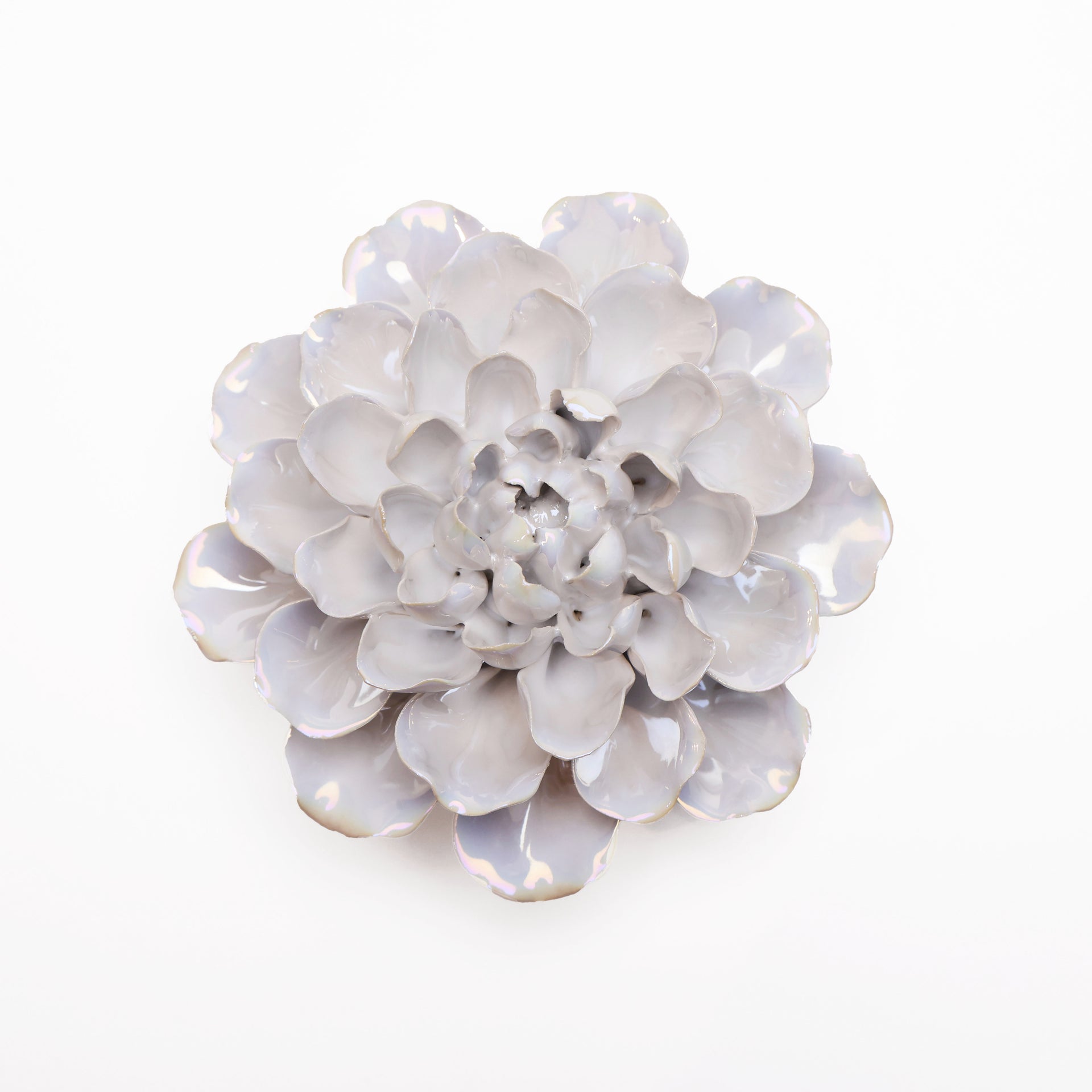 Ceramic Flower Wall Art Pearl Large Flower – Chive Ceramics Studio